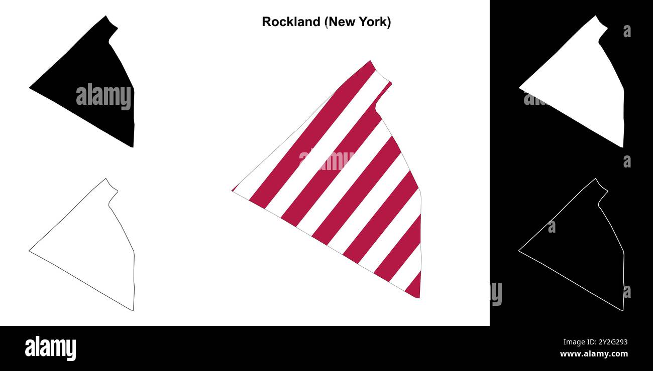 Rockland County (New York) outline map set Stock Vector Image & Art - Alamy