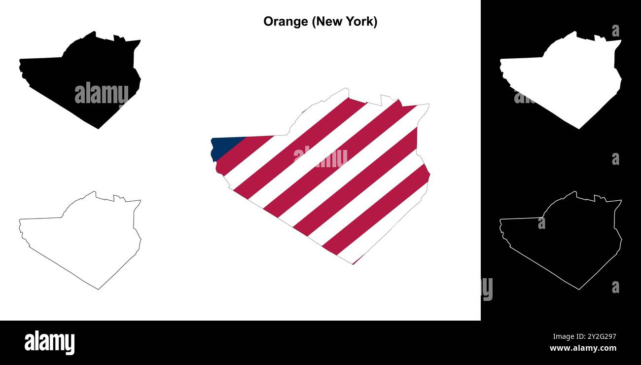 Blank orange map vector vectors hi-res stock photography and images - Alamy