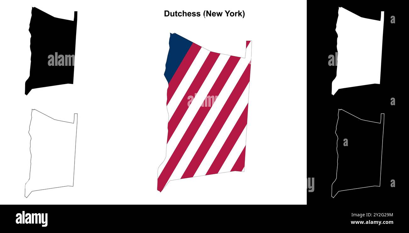 Dutchess County (New York) outline map set Stock Vector Image & Art - Alamy