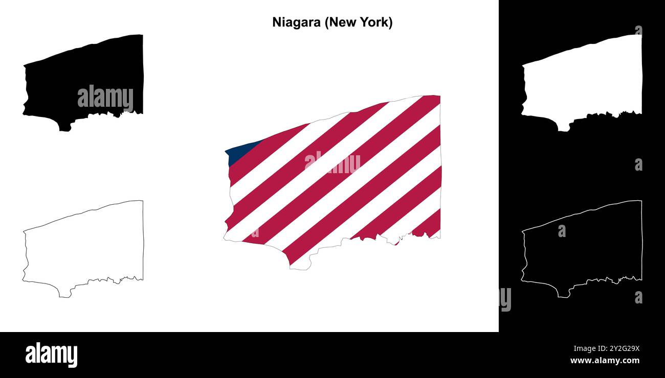 Niagara vector map hi-res stock photography and images - Alamy