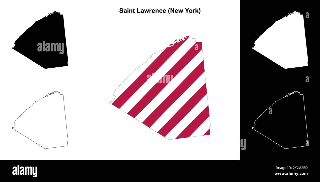 Saint lawrence county map hi-res stock photography and images - Alamy