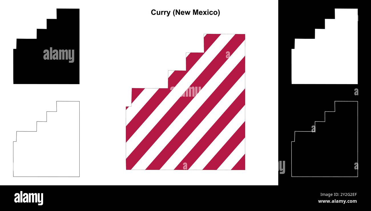 Curry County (New Mexico) outline map set Stock Vector Image & Art - Alamy