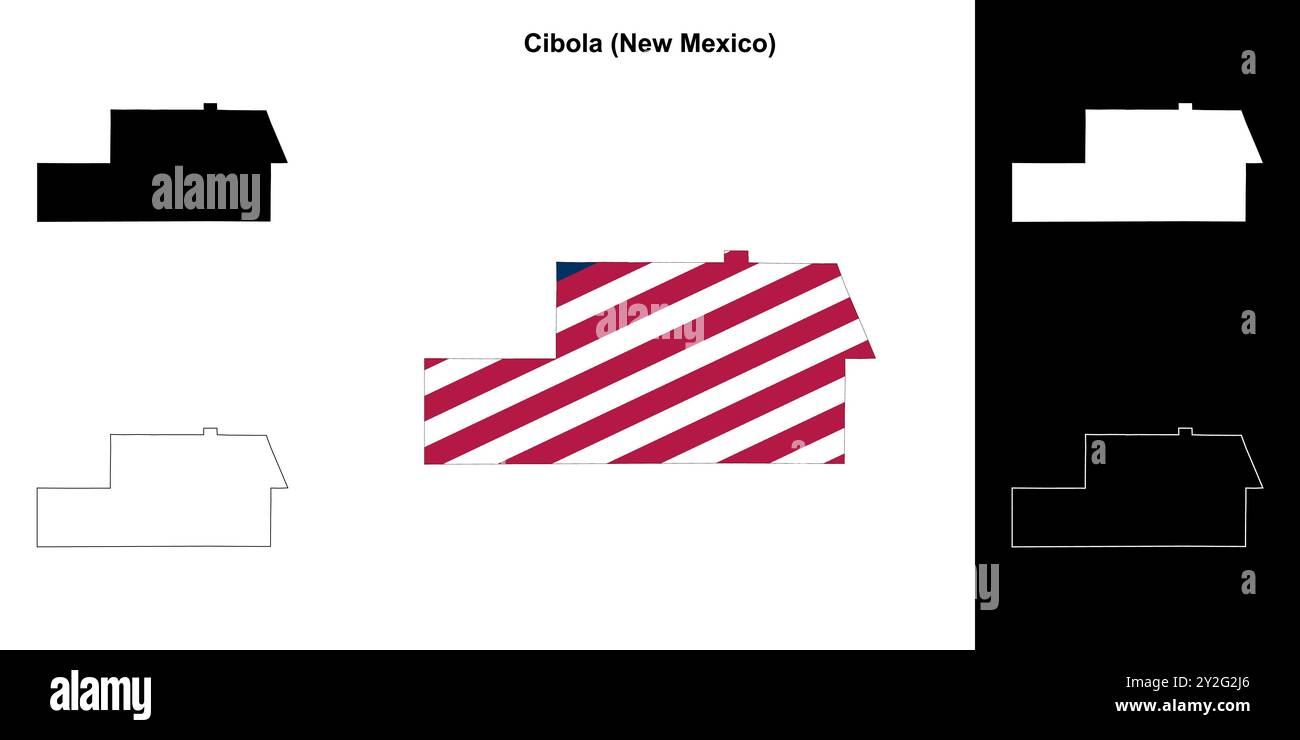 Cibola outline map hi-res stock photography and images - Alamy