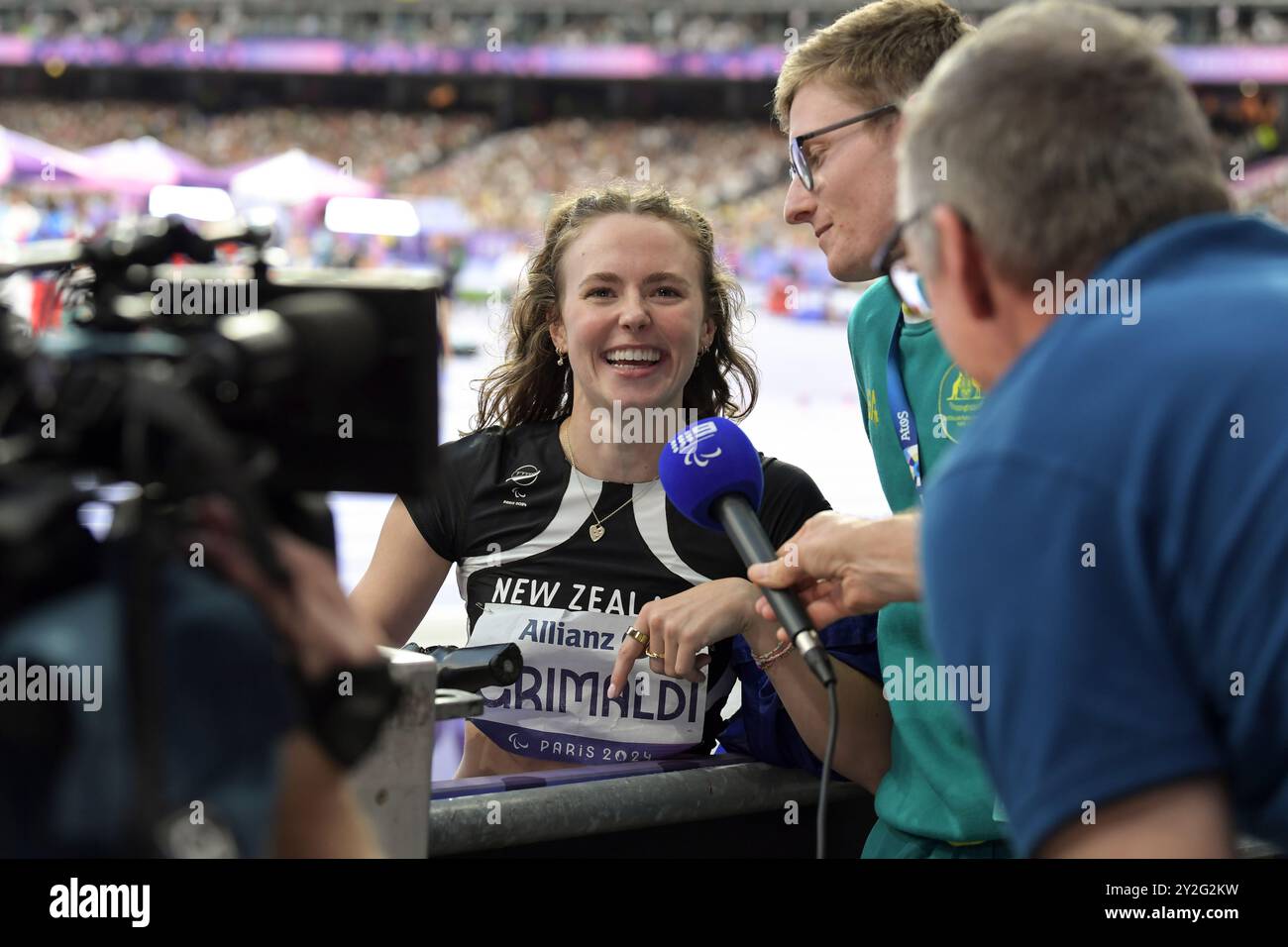 Anna Grimaldi of New Zealand and boyfriend Jared Clifford being ...