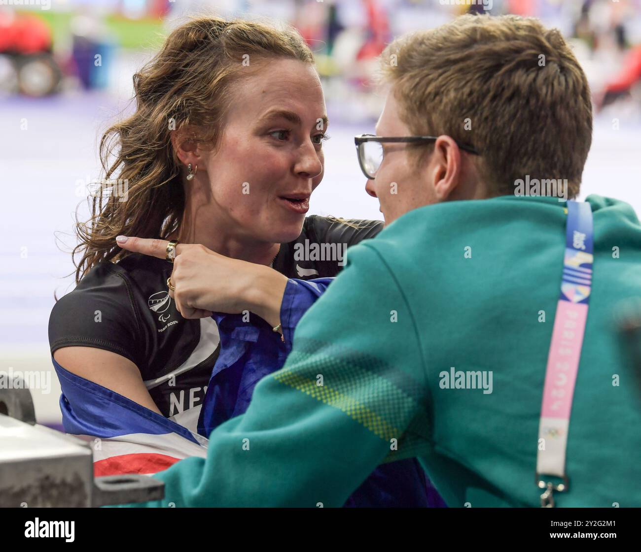 Anna Grimaldi of New Zealand and boyfriend Jared Clifford being ...