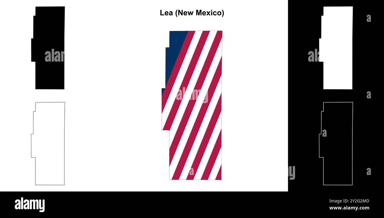 Lea County (New Mexico) outline map set Stock Vector Image & Art - Alamy