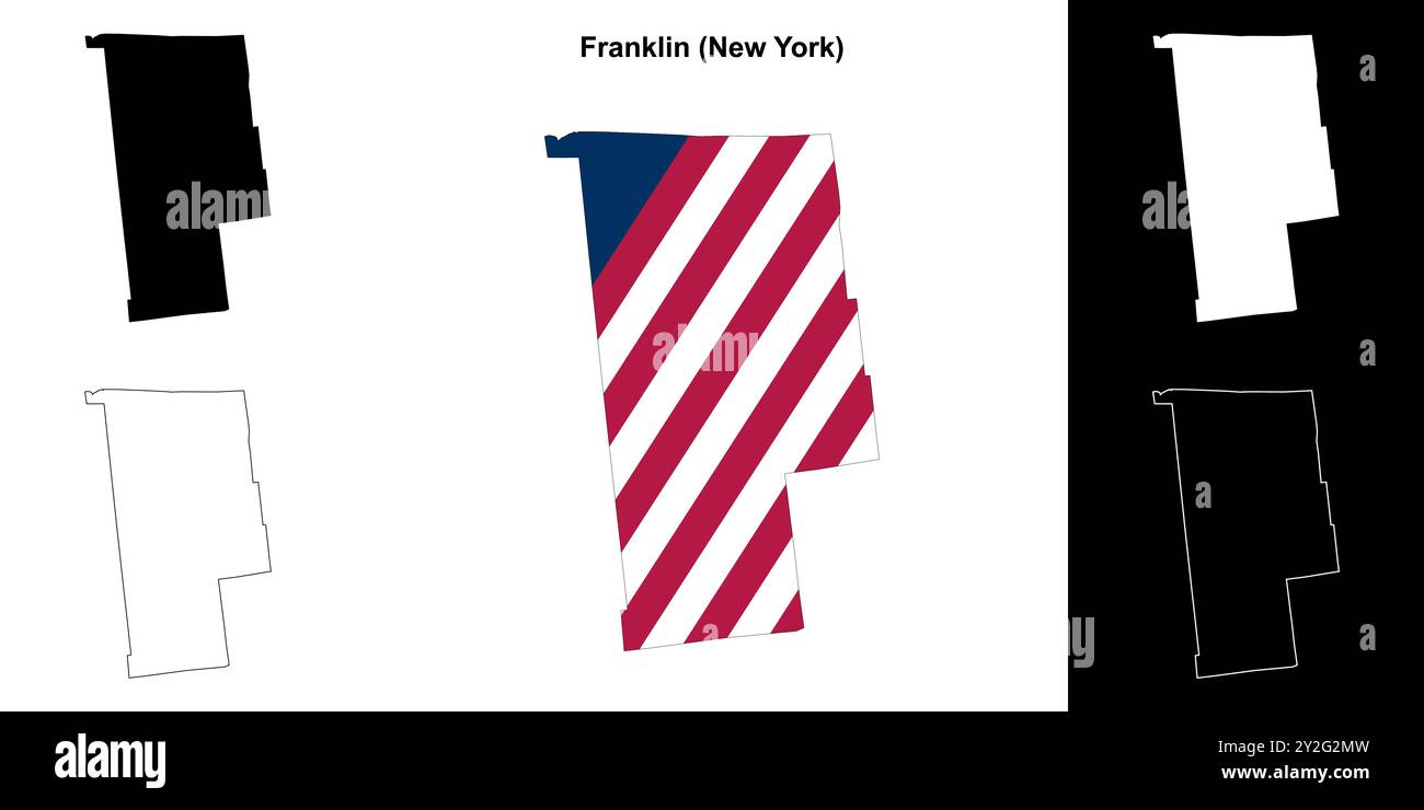 Franklin vector outline map hi-res stock photography and images - Alamy