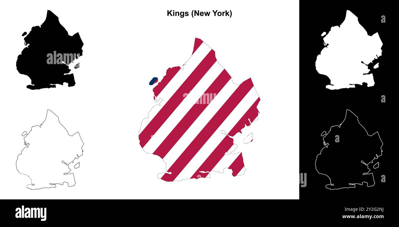 Kings county map hi-res stock photography and images - Alamy