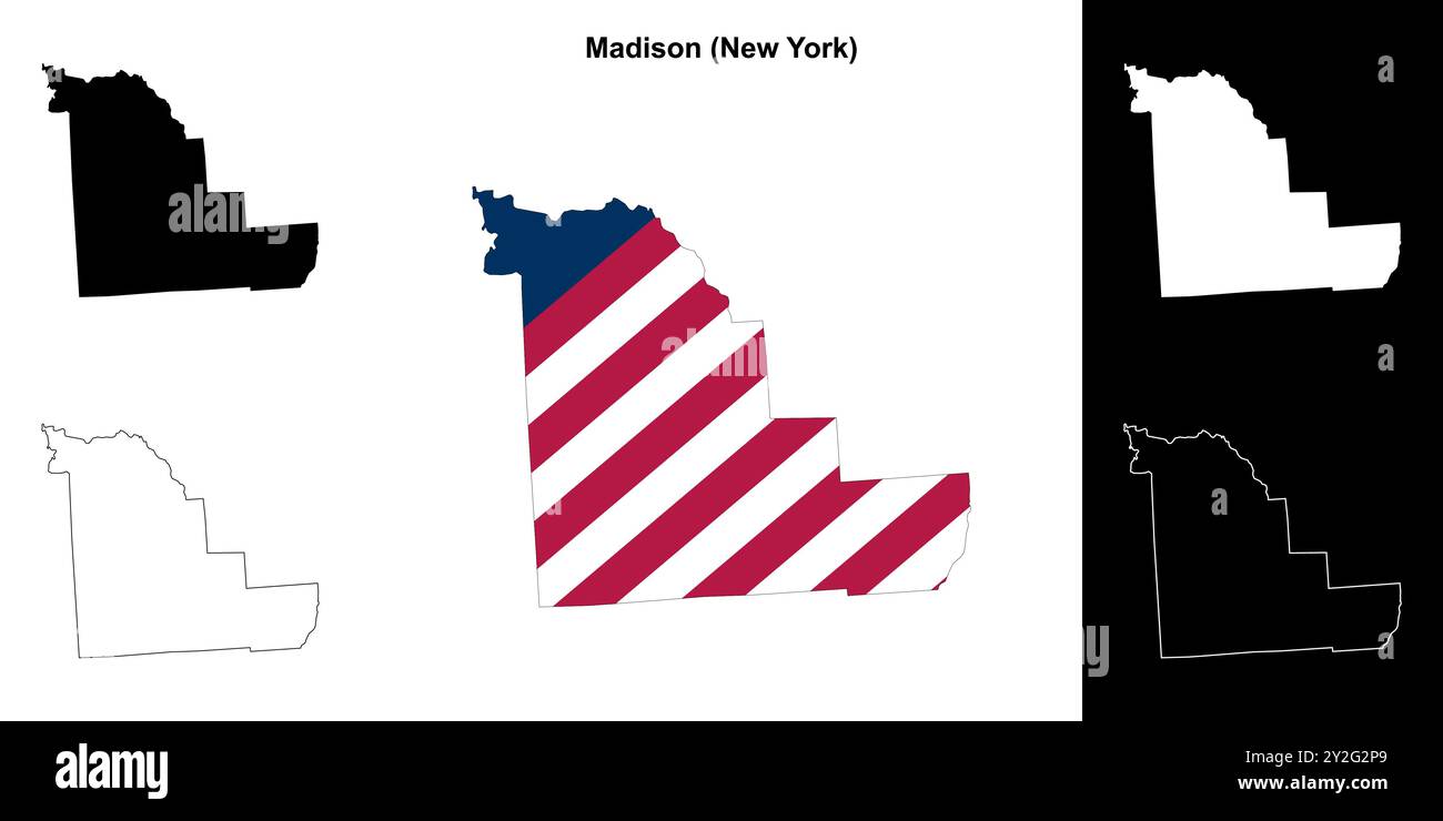 Madison outline map vector vectors hi-res stock photography and images ...