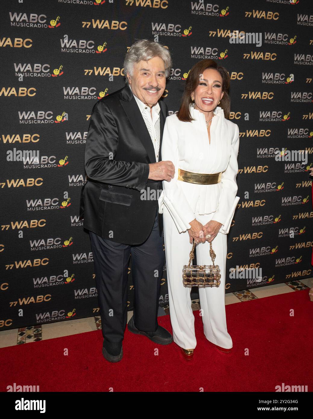 Tony Orlando and Judge Janine Pirro attends the WABC Unforgetable Gala honoring Tony Orlandos at ...
