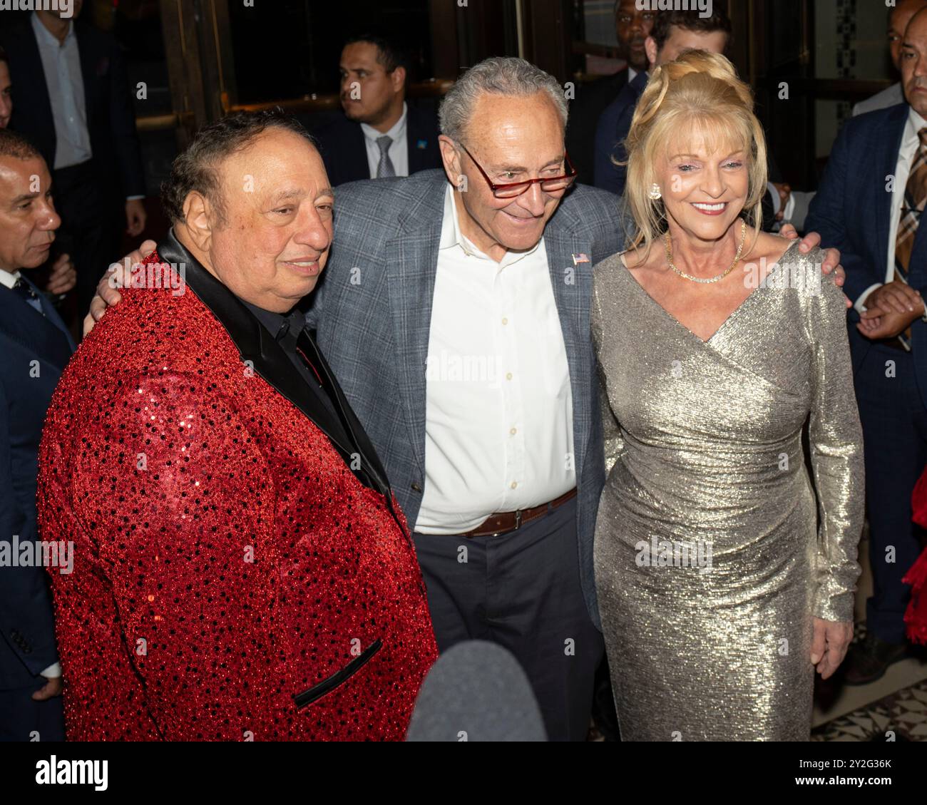 John Catsimatidis, Chuck Schumer and Margo Catsimatidis attends the WABC Unforgetable Gala ...