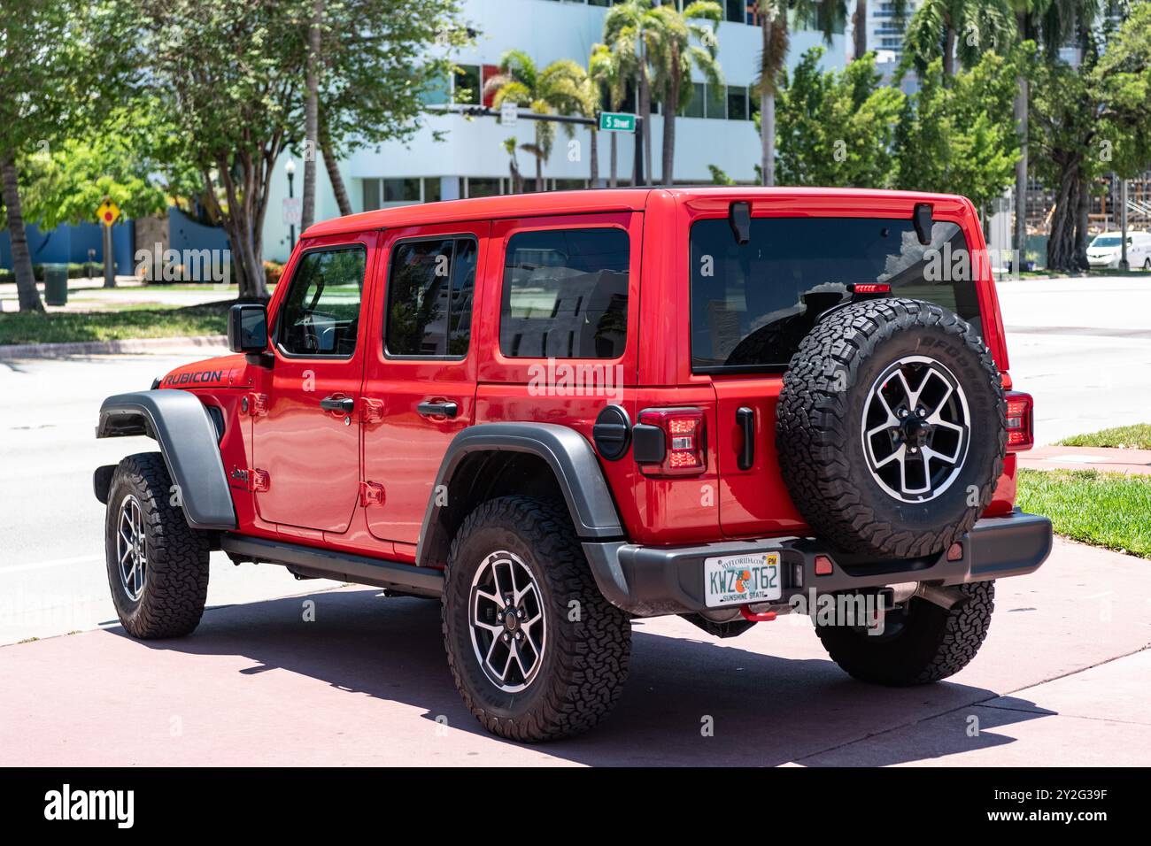 Miami Beach, Florida USA - June 92024: 2018 Jeep Wrangler Rubicon 4x4 ...