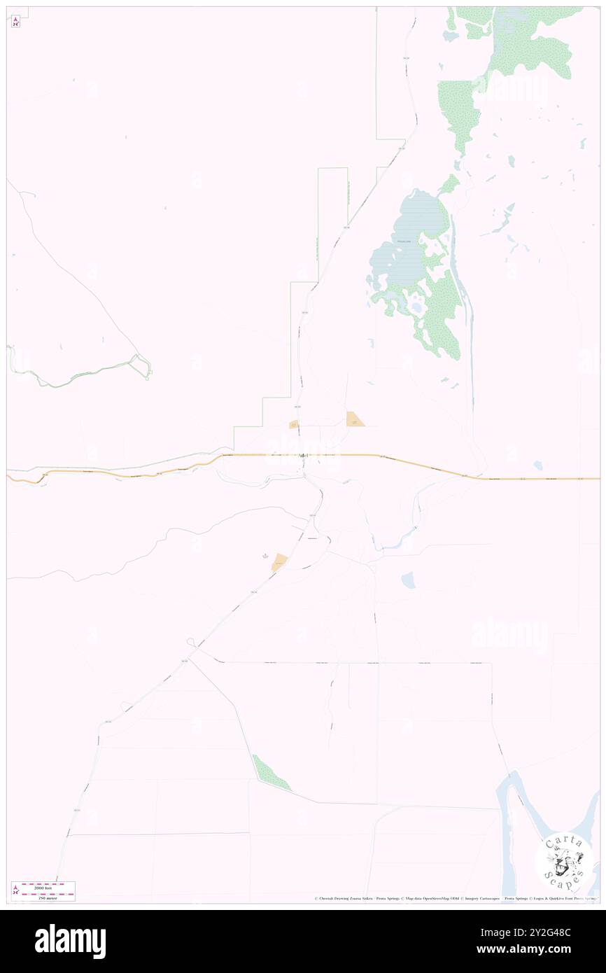 Map of adel oregon Cut Out Stock Images & Pictures - Alamy