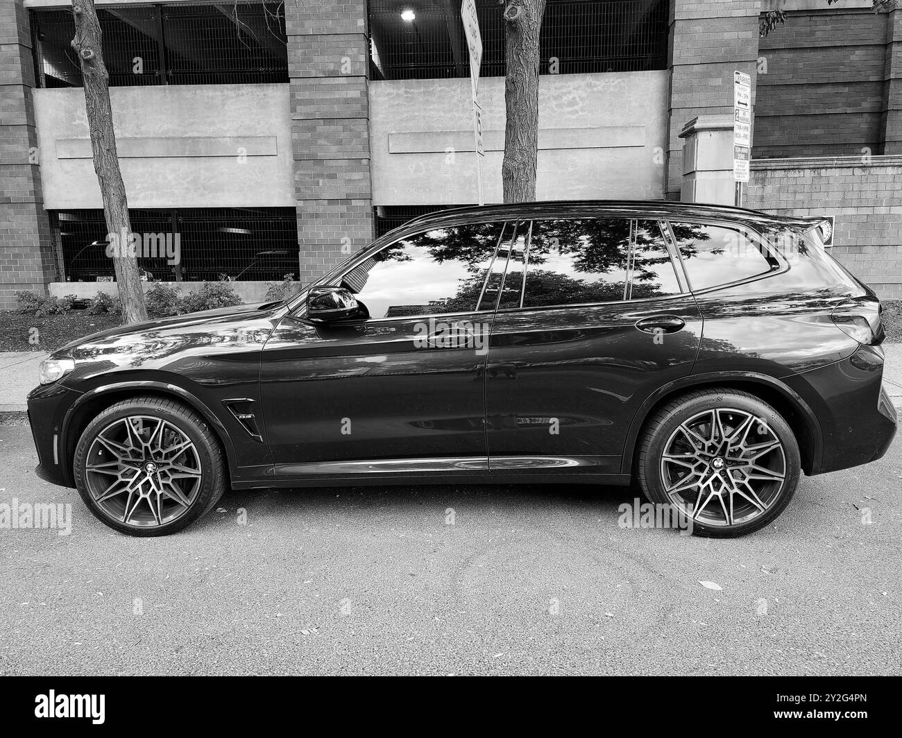 New York City, USA - June 09, 2023: BMW X3 M COMPETITION SUV blue car ...