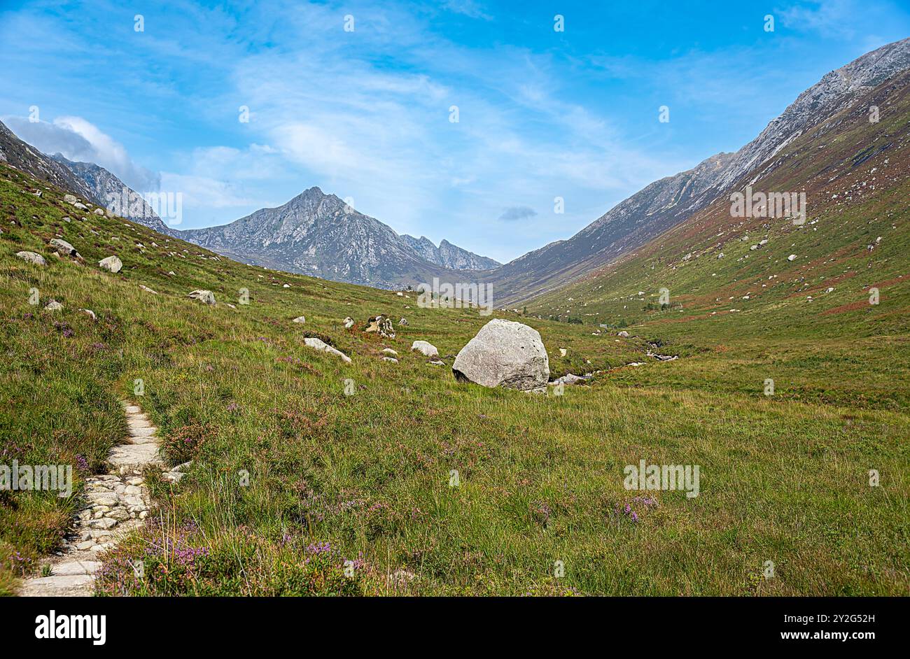 Landscape photography of mountains and trail in the valley, pathway ...