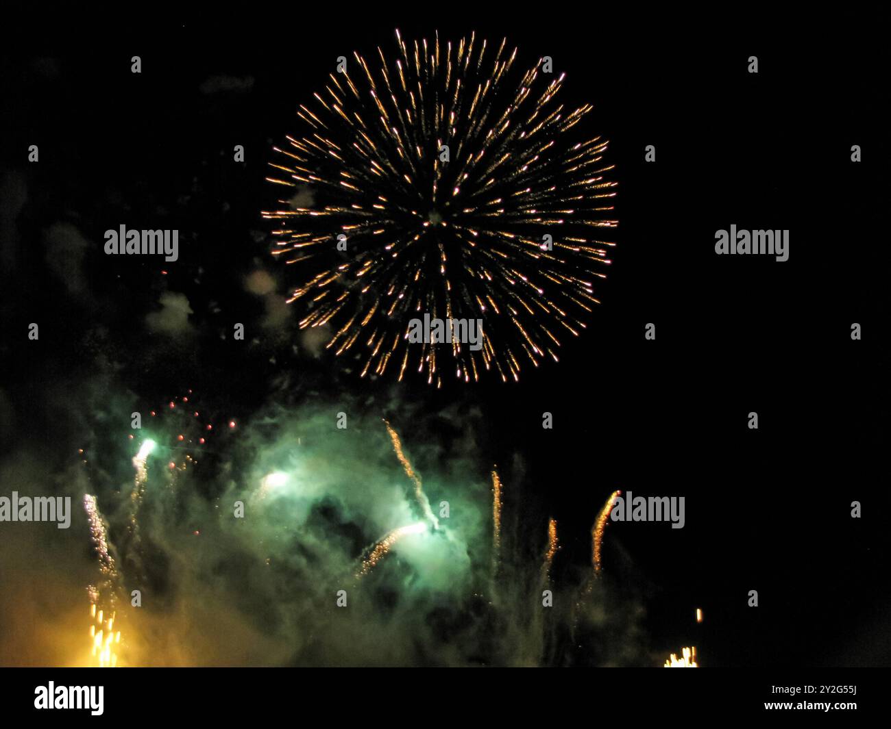Explosive, vibrant fireworks illuminate the night sky. Perfect for ...