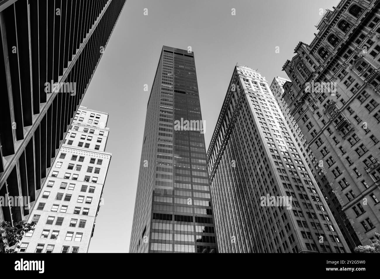 city downtown with skyscraper. office building exterior. skyscraper ...