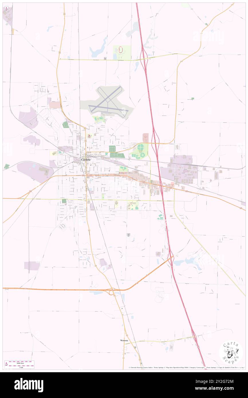 Cordele map Cut Out Stock Images & Pictures - Alamy