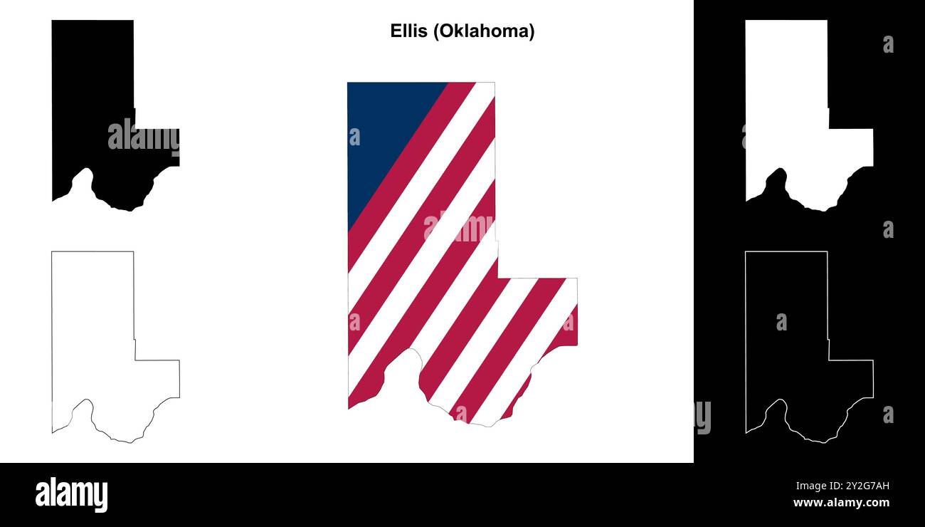Ellis county map hi-res stock photography and images - Alamy