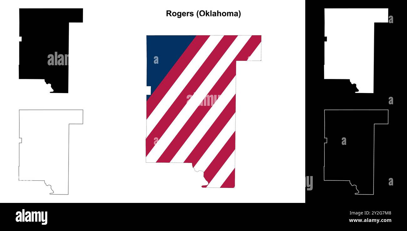 Map of rogers vector vectors hi-res stock photography and images - Alamy