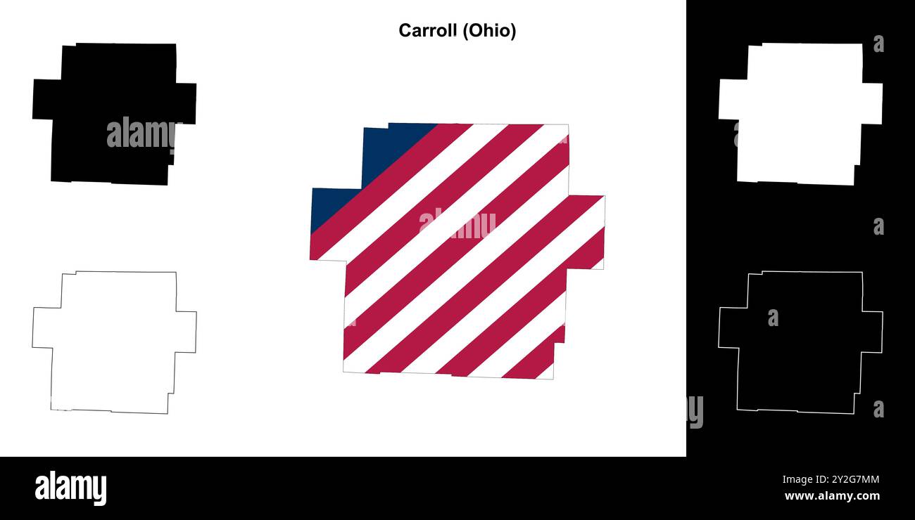 Blank carroll map hi-res stock photography and images - Alamy