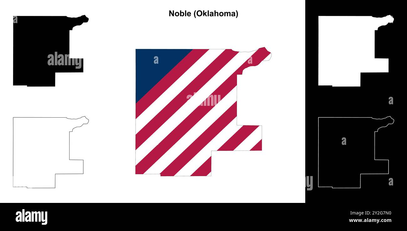 Noble oklahoma map Stock Vector Images - Alamy