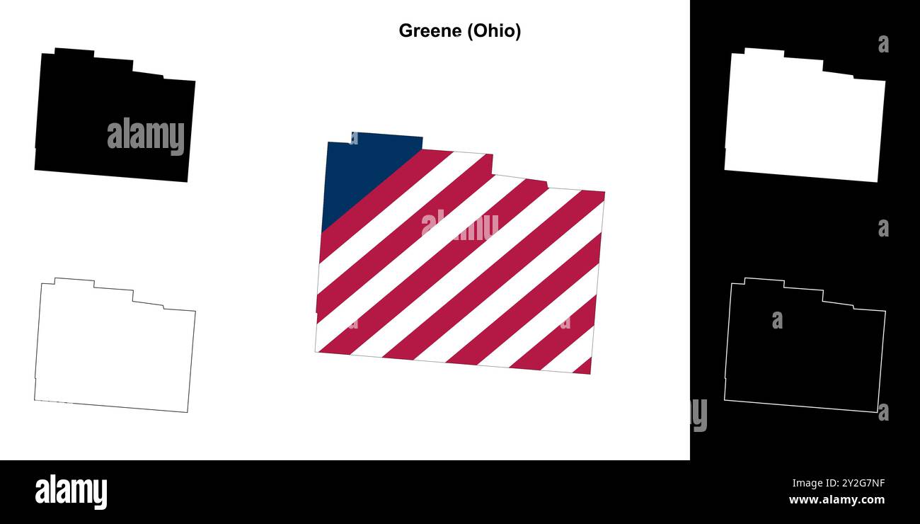 Greene County (Ohio) outline map set Stock Vector Image & Art - Alamy