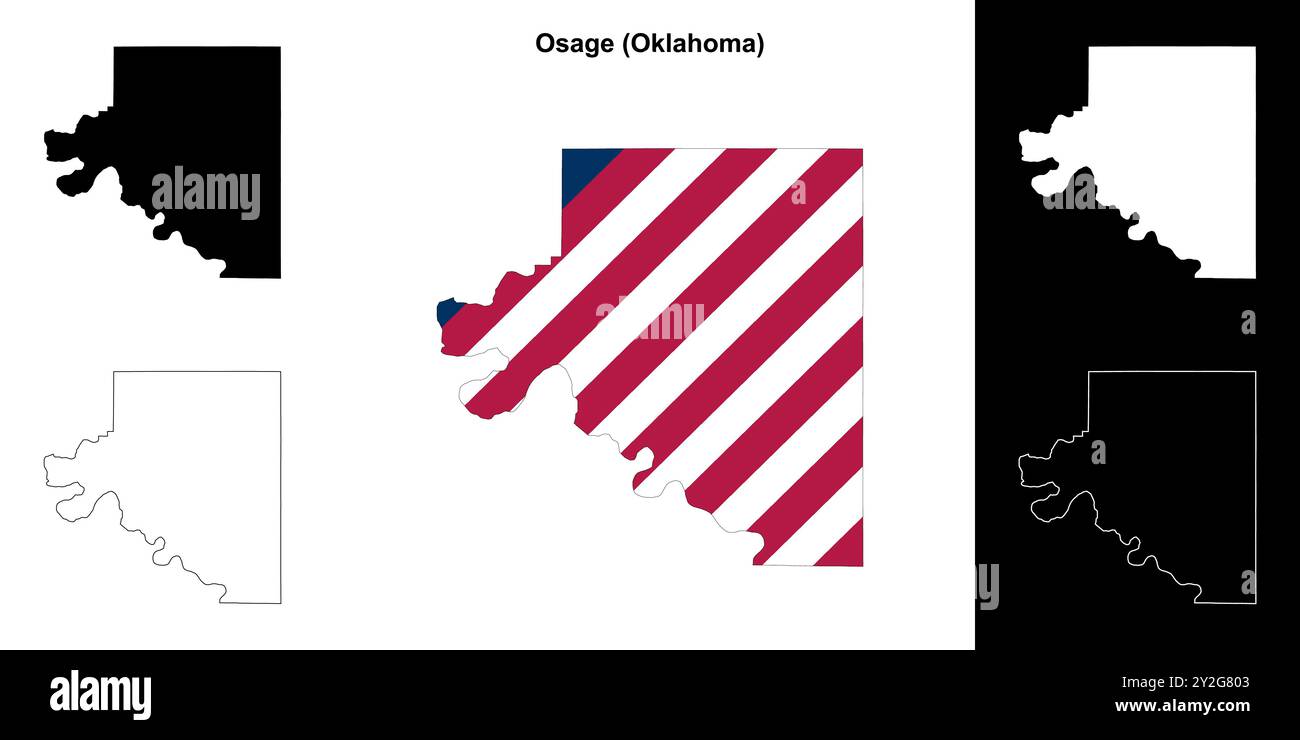 Osage outline map hi-res stock photography and images - Alamy
