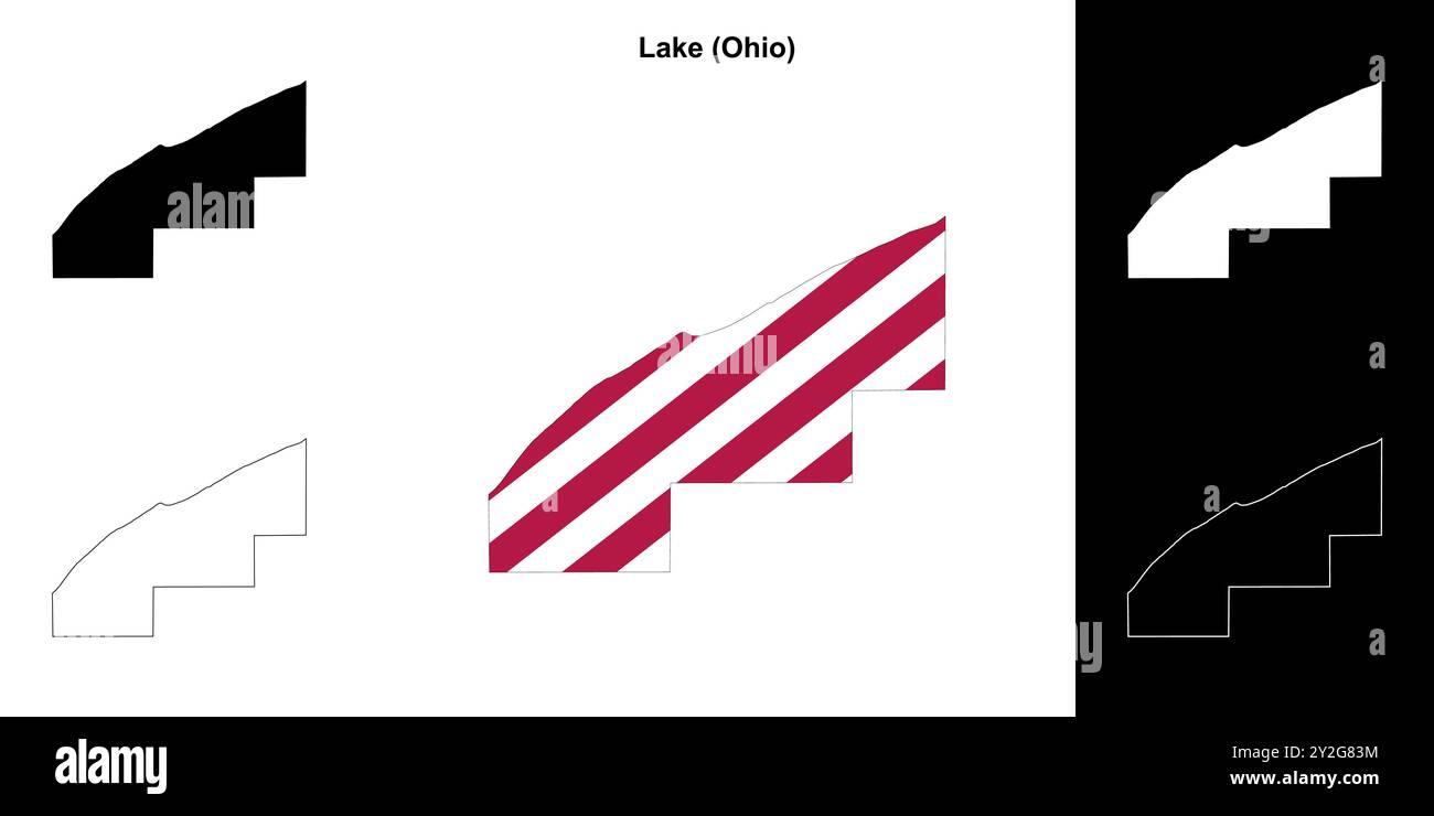 Lake County (Ohio) outline map set Stock Vector Image & Art - Alamy