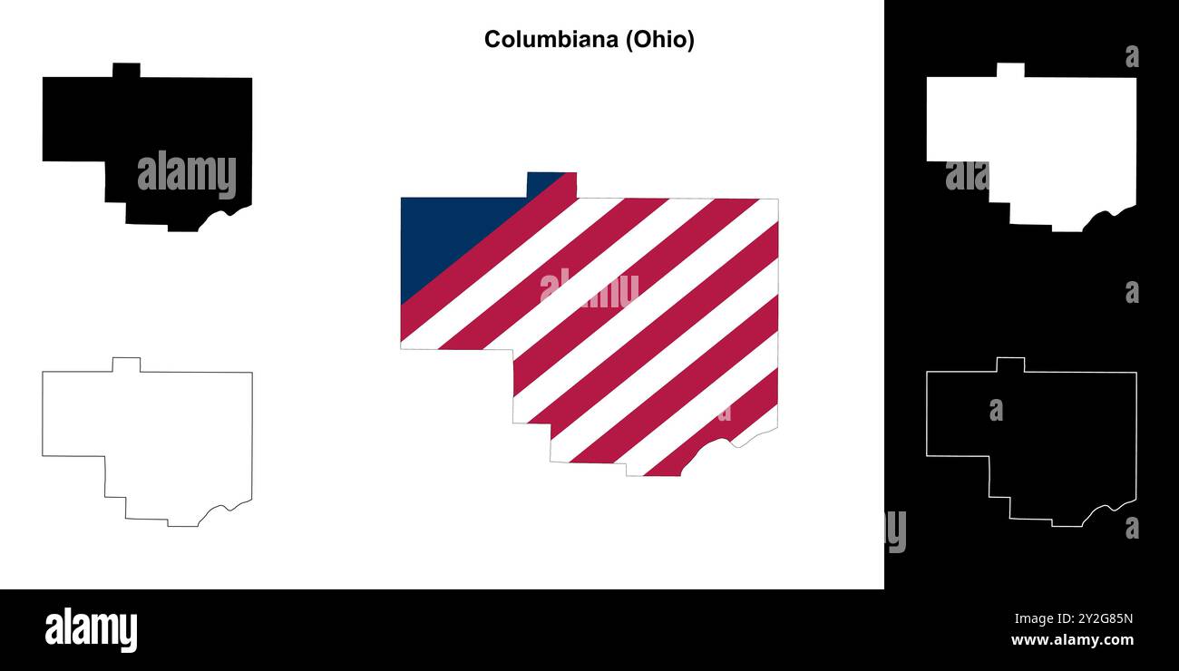 Columbiana county map hi-res stock photography and images - Alamy