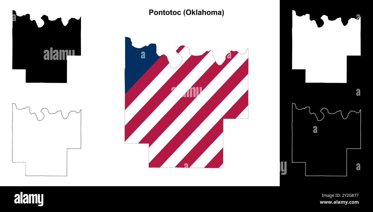 Pontotoc county map Stock Vector Images - Alamy