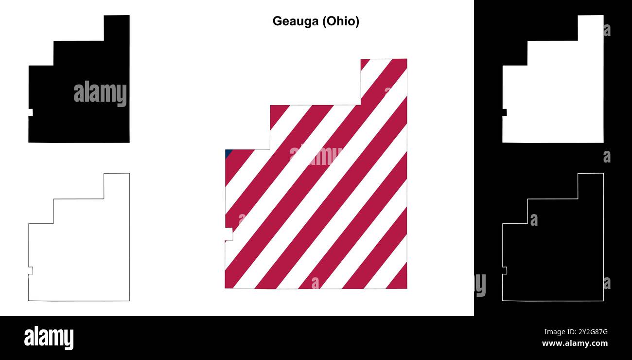 Geauga vector map hi-res stock photography and images - Alamy