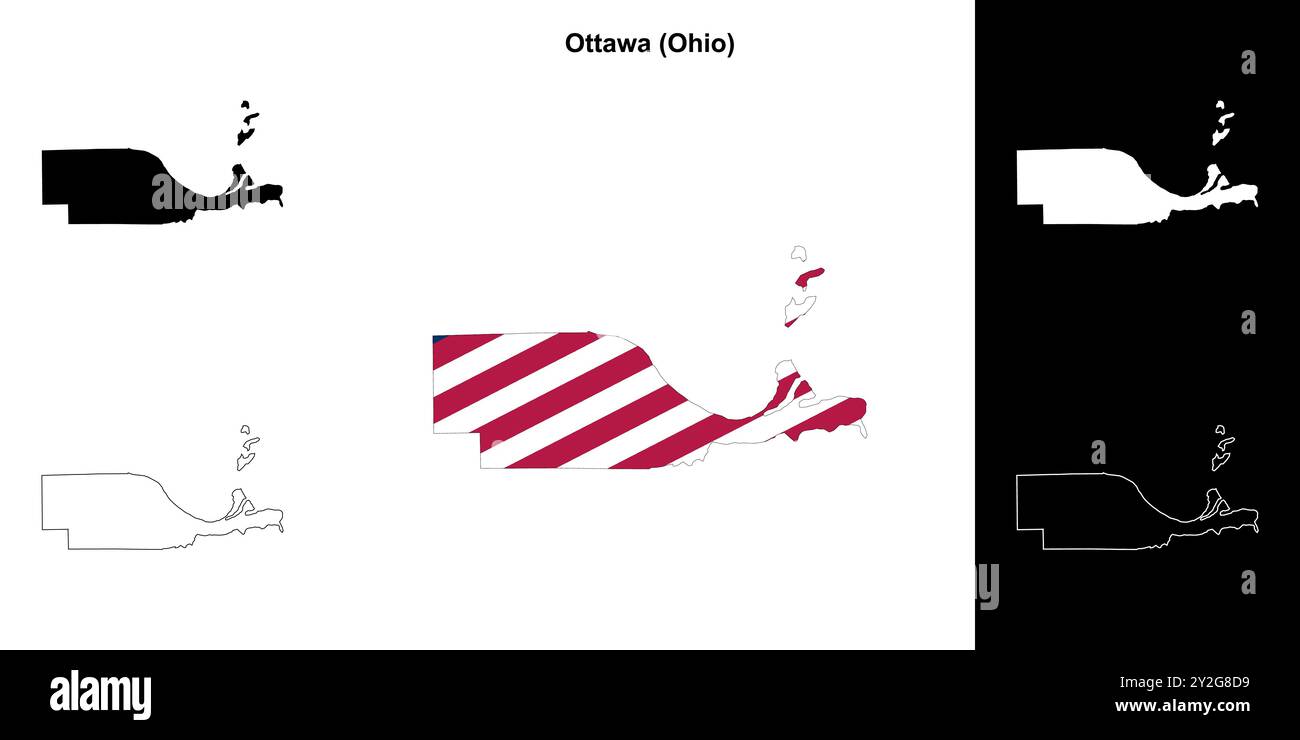 Ottawa county map hi-res stock photography and images - Alamy