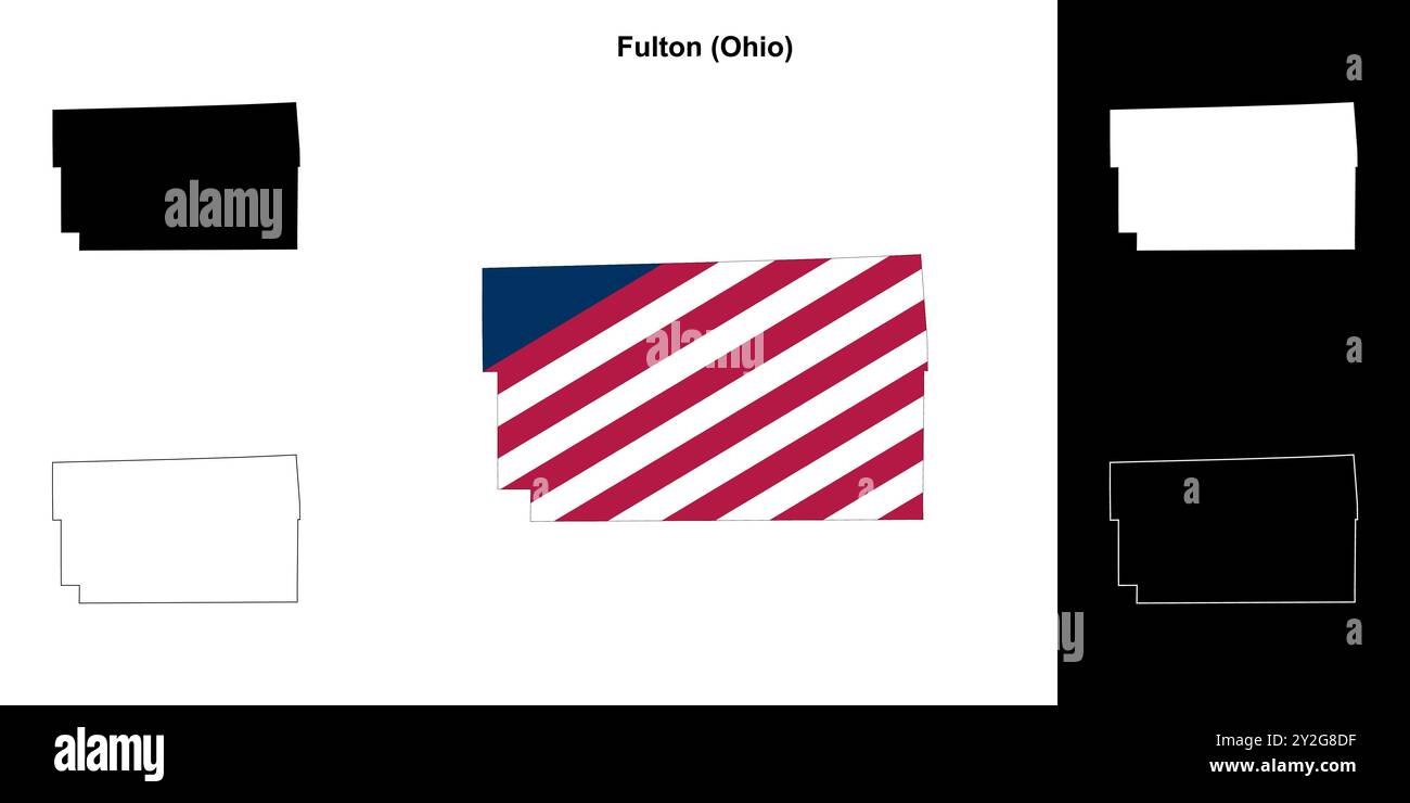 Fulton county map hi-res stock photography and images - Alamy