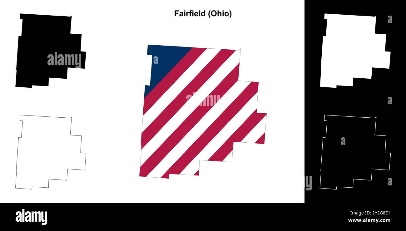 Fairfield County (Ohio) outline map set Stock Vector Image & Art - Alamy