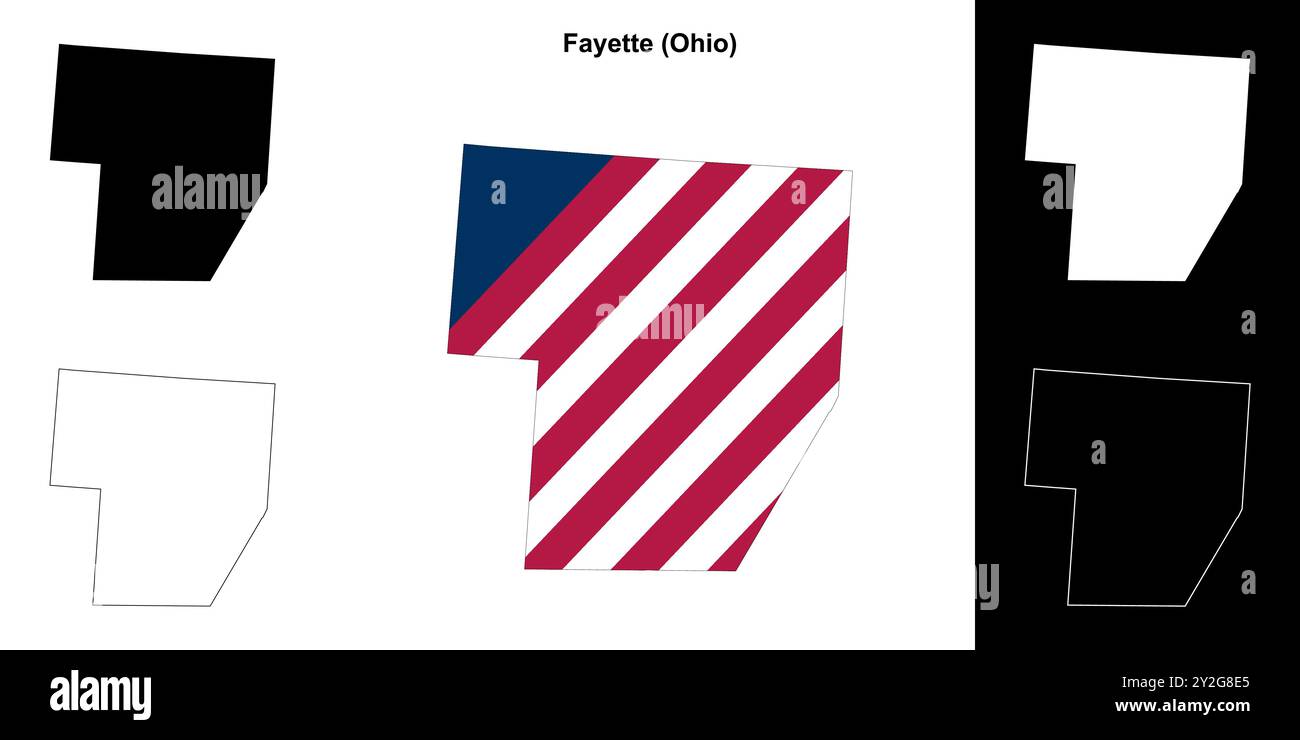 Fayette County (Ohio) outline map set Stock Vector Image & Art - Alamy