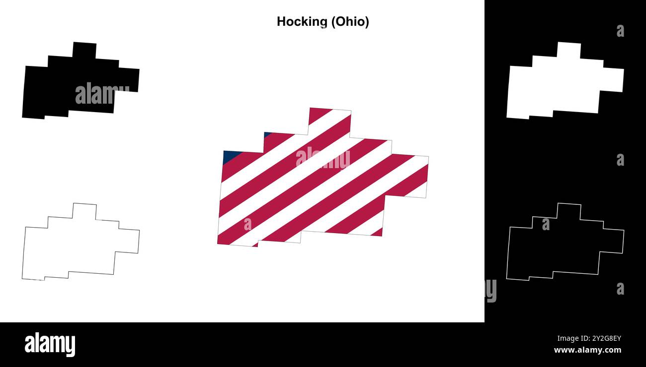 Hocking County (Ohio) outline map set Stock Vector Image & Art - Alamy