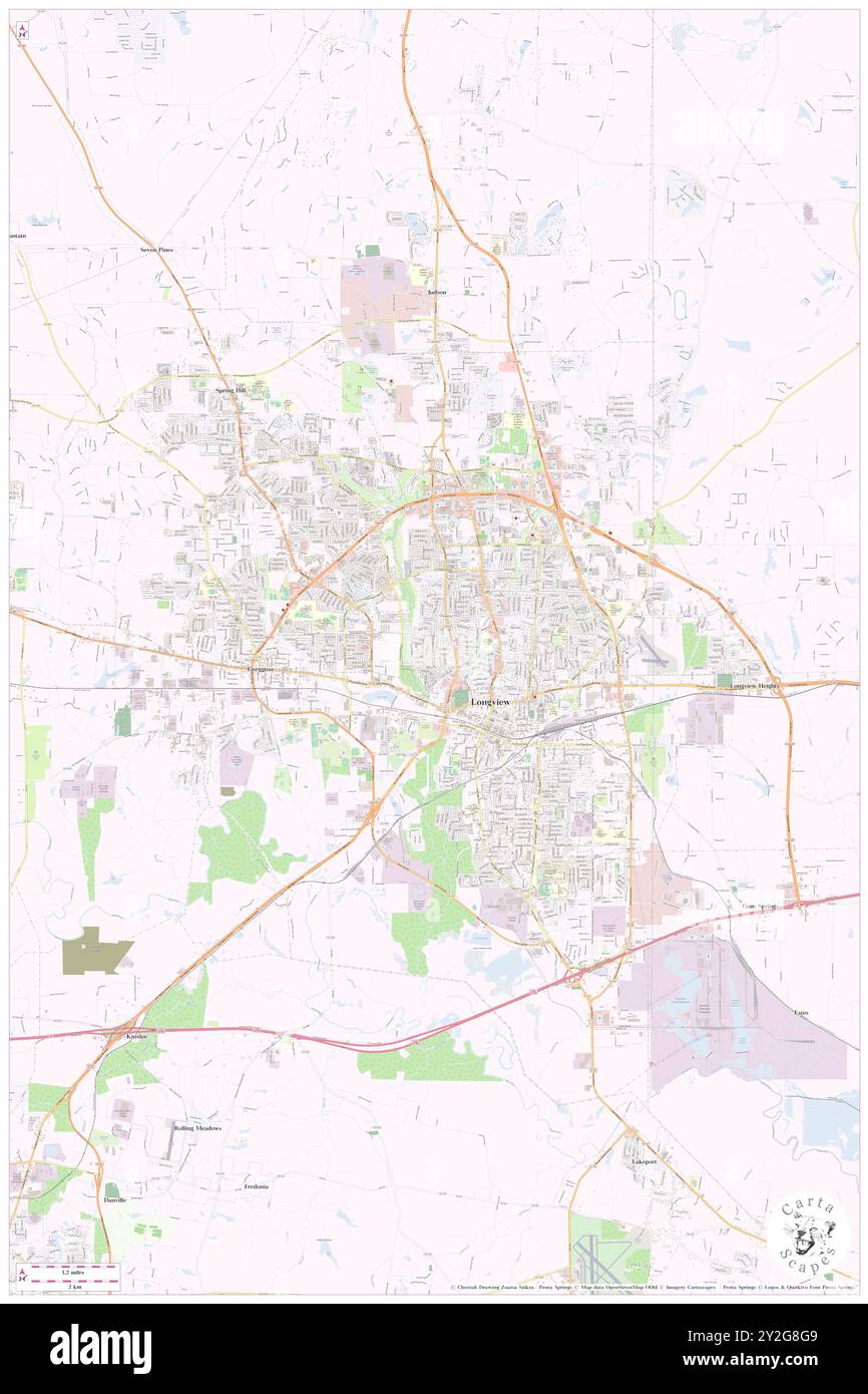 Gregg county map hi-res stock photography and images - Alamy