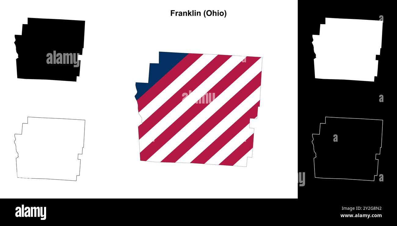 Franklin County (Ohio) outline map set Stock Vector Image & Art - Alamy