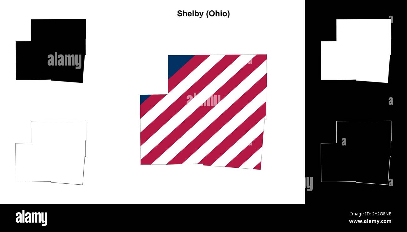 Shelby County (Ohio) outline map set Stock Vector Image & Art - Alamy