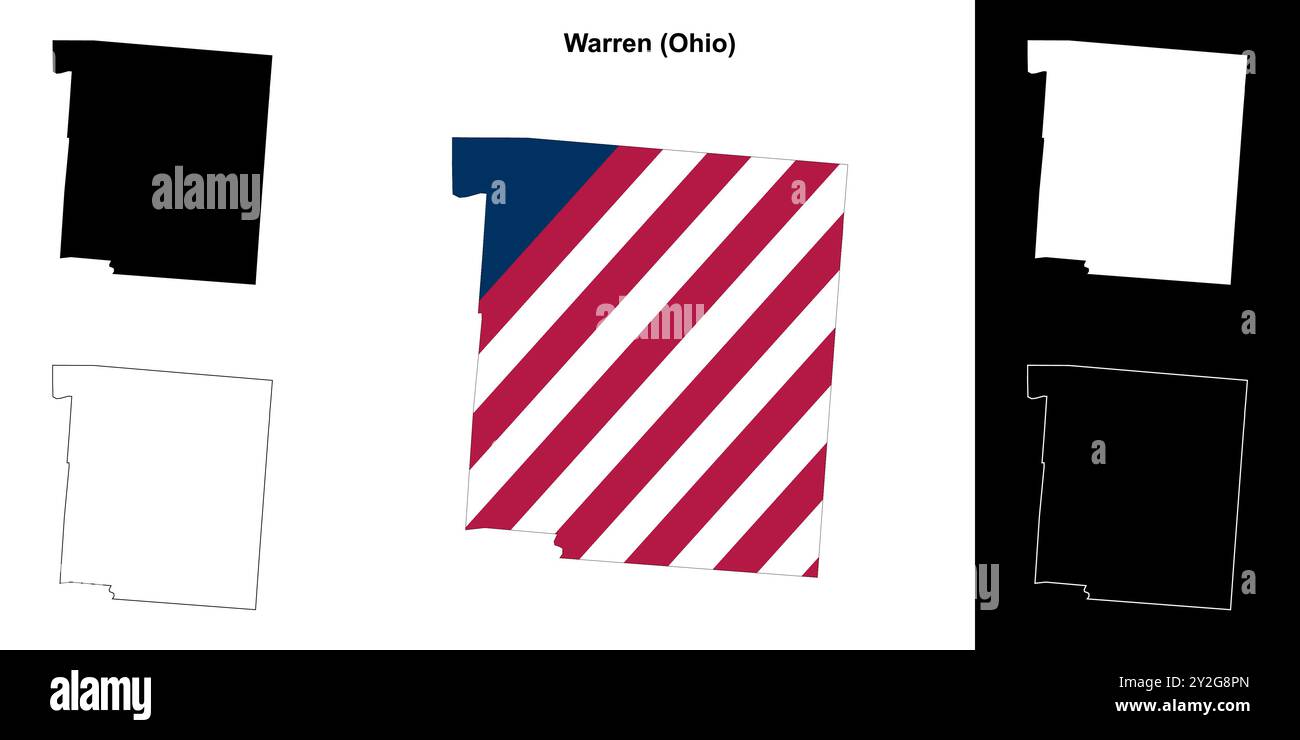 Warren vector outline map hi-res stock photography and images - Alamy