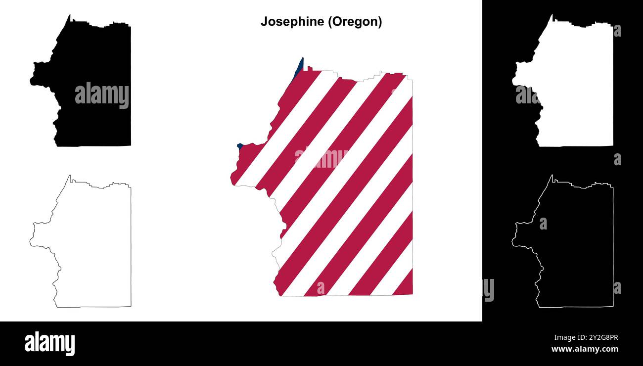 Josephine county map hi-res stock photography and images - Alamy
