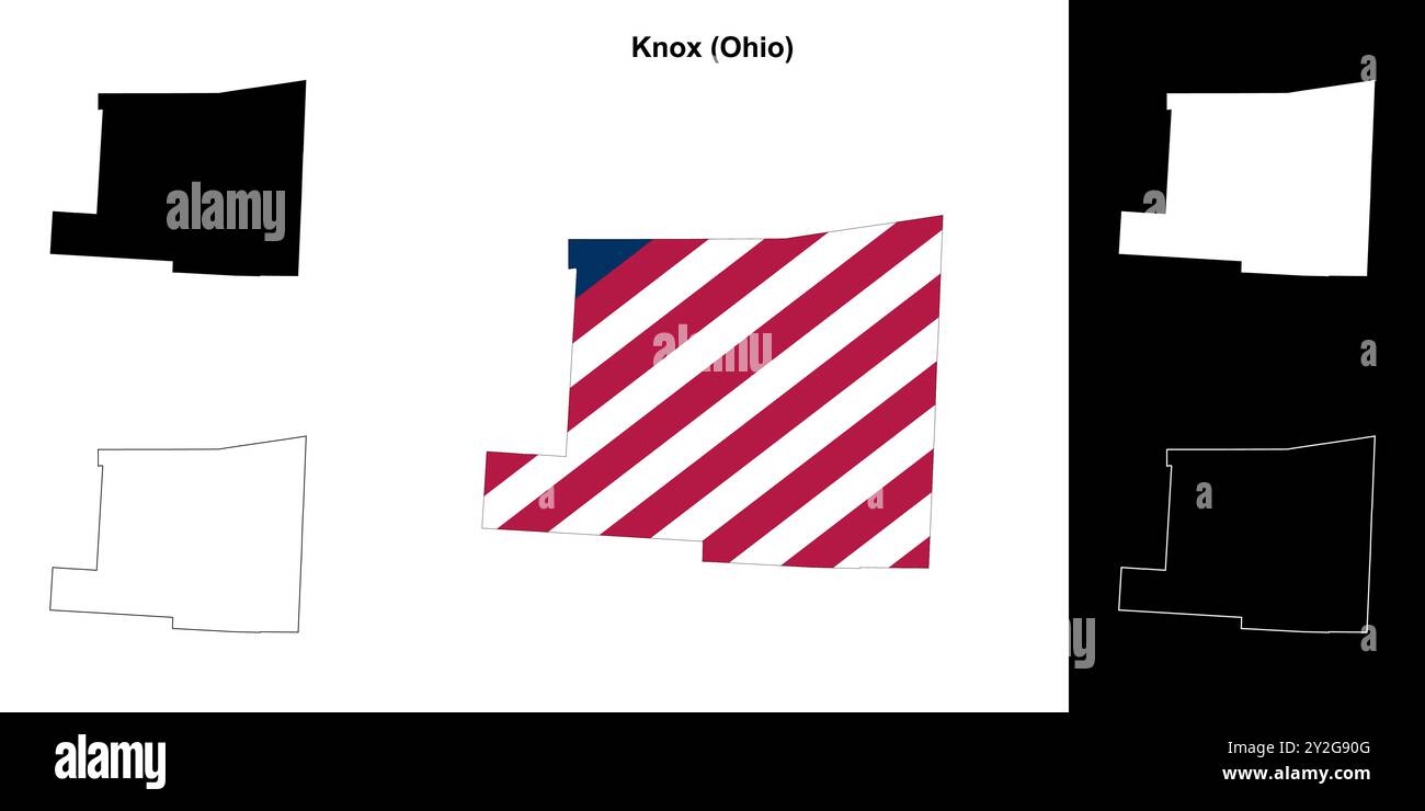 Knox County (Ohio) outline map set Stock Vector Image & Art - Alamy
