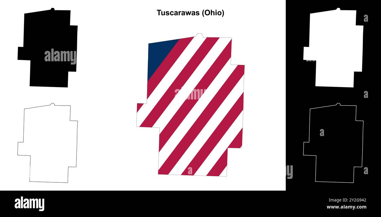 Tuscarawas county map Stock Vector Images - Alamy