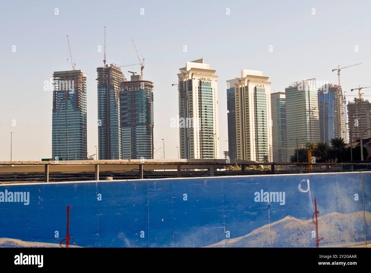 Skyscrapers under construction. Dubai Media City (Dubai - United Arab ...