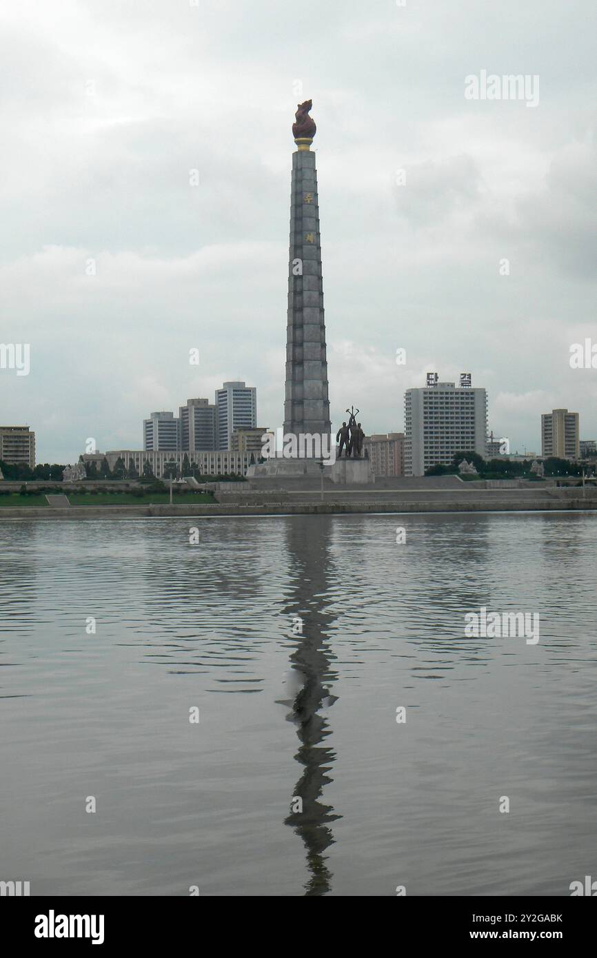 Juche tower. Pyongyang. North Korea Stock Photo - Alamy