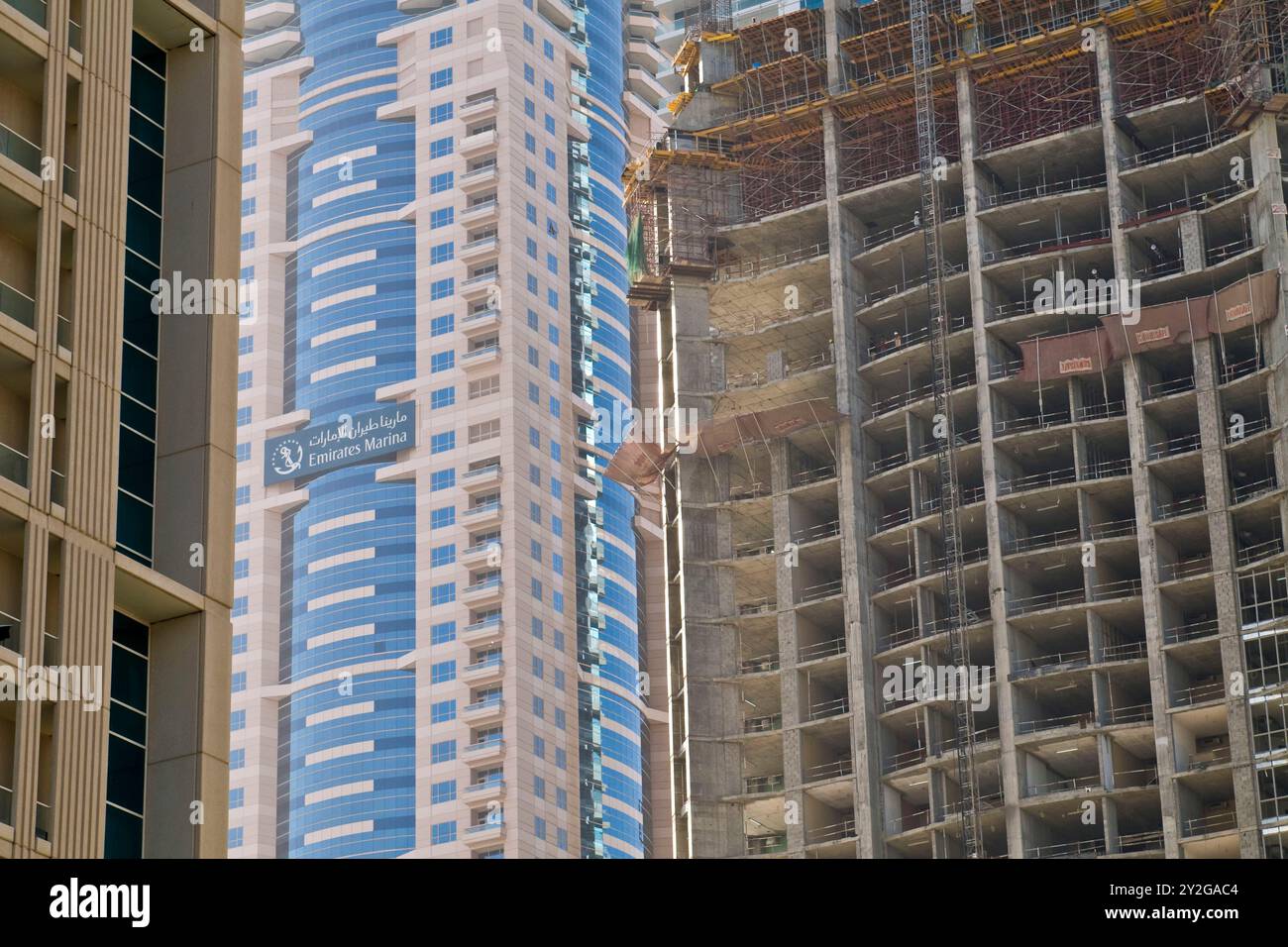 Skyscrapers under construction. Dubai Media City (Dubai - United Arab ...