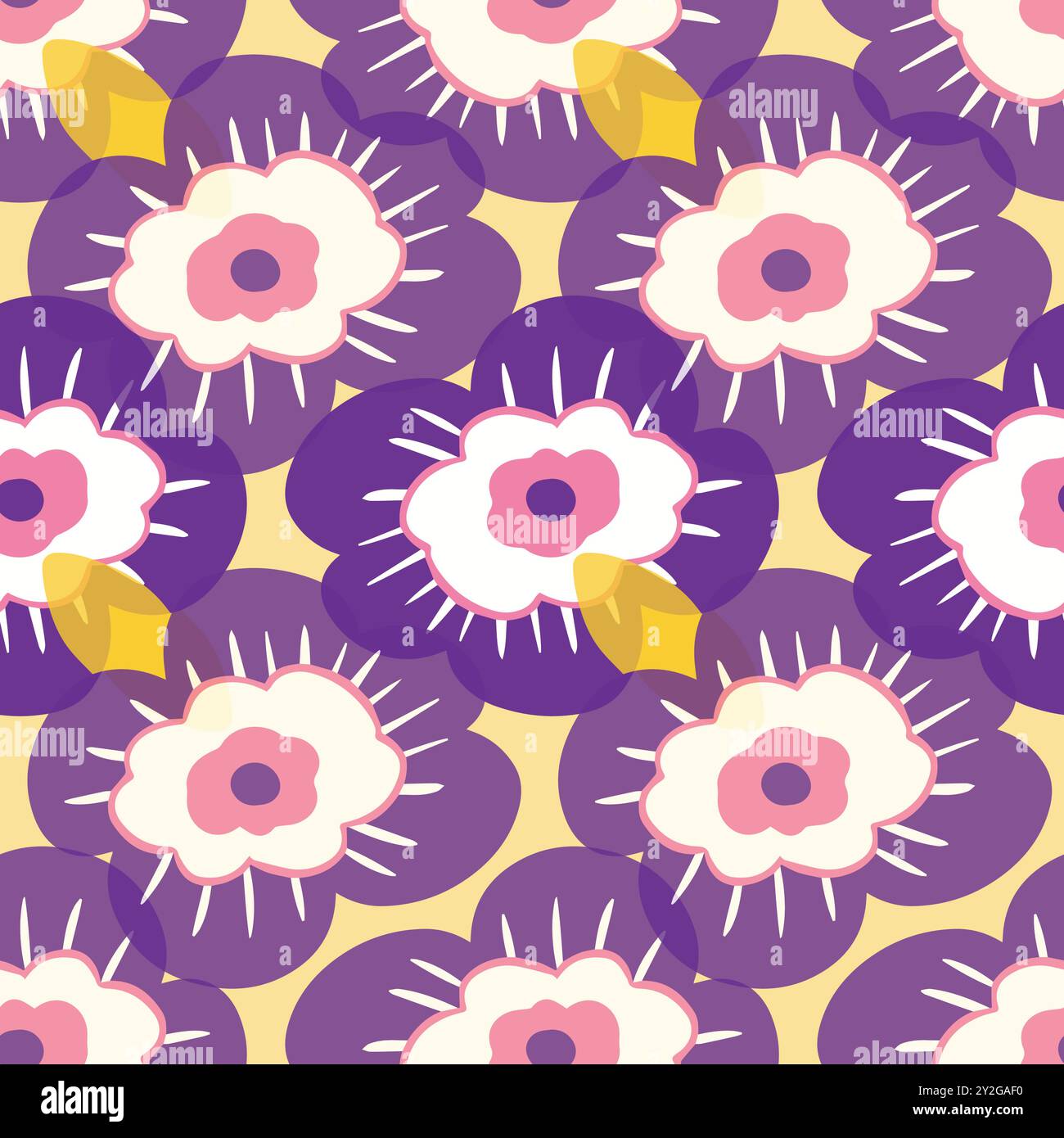 Abstract translucent purple flowers pattern Stock Vector Image & Art ...