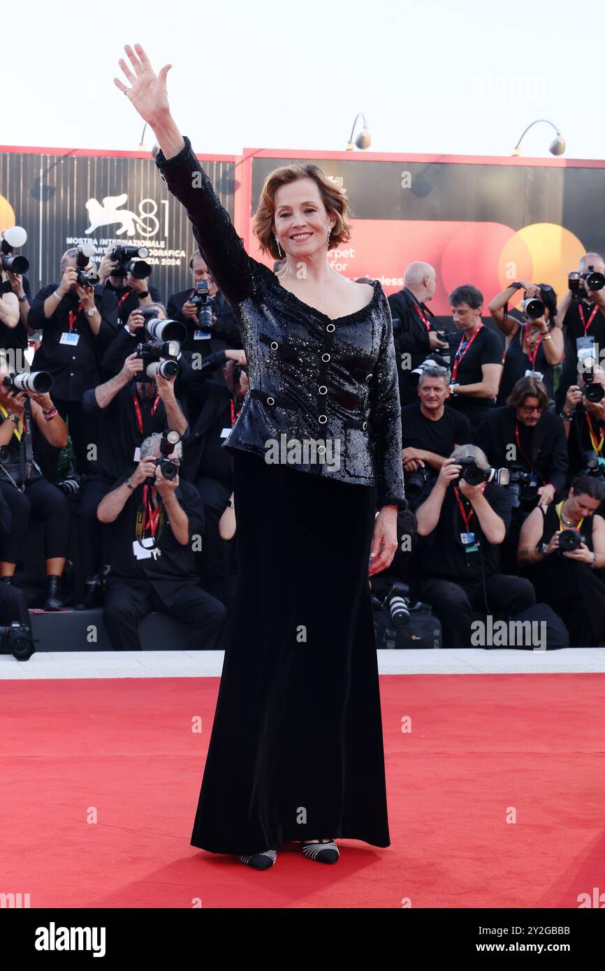 VENICE, ITALY - AUGUST 28: Sigourney Weaver attends a red carpet for ...