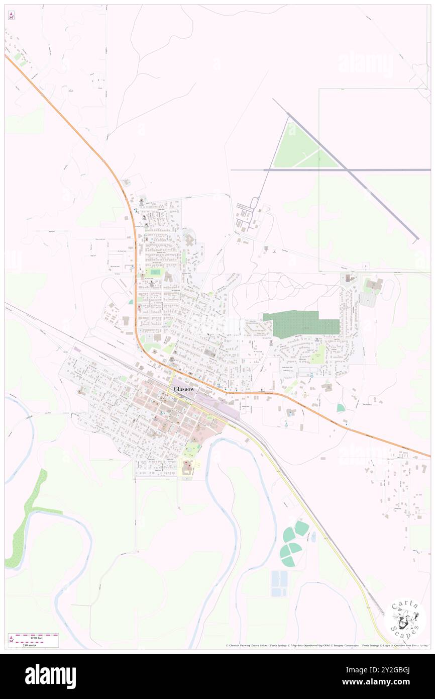 Glasgow montana map Cut Out Stock Images & Pictures - Alamy